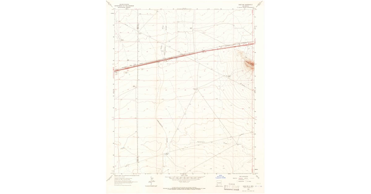 1963 Map of Gage NW, Luna County, NM — High-Res | Pastmaps
