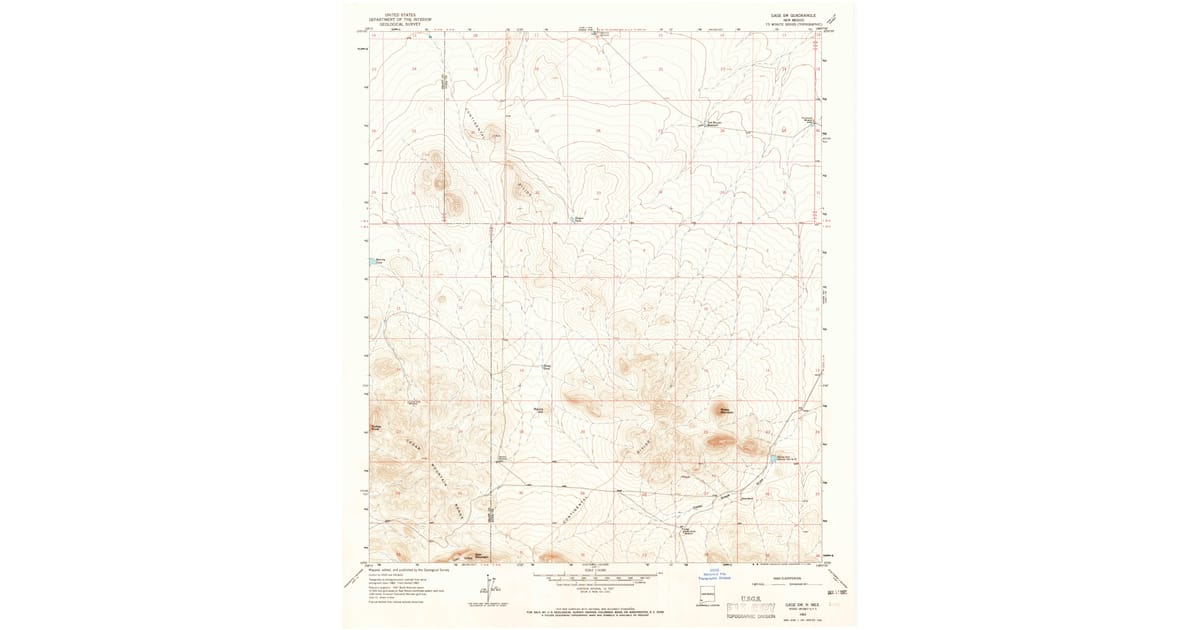 1963 Map of Gage SW, Luna County, NM — High-Res | Pastmaps