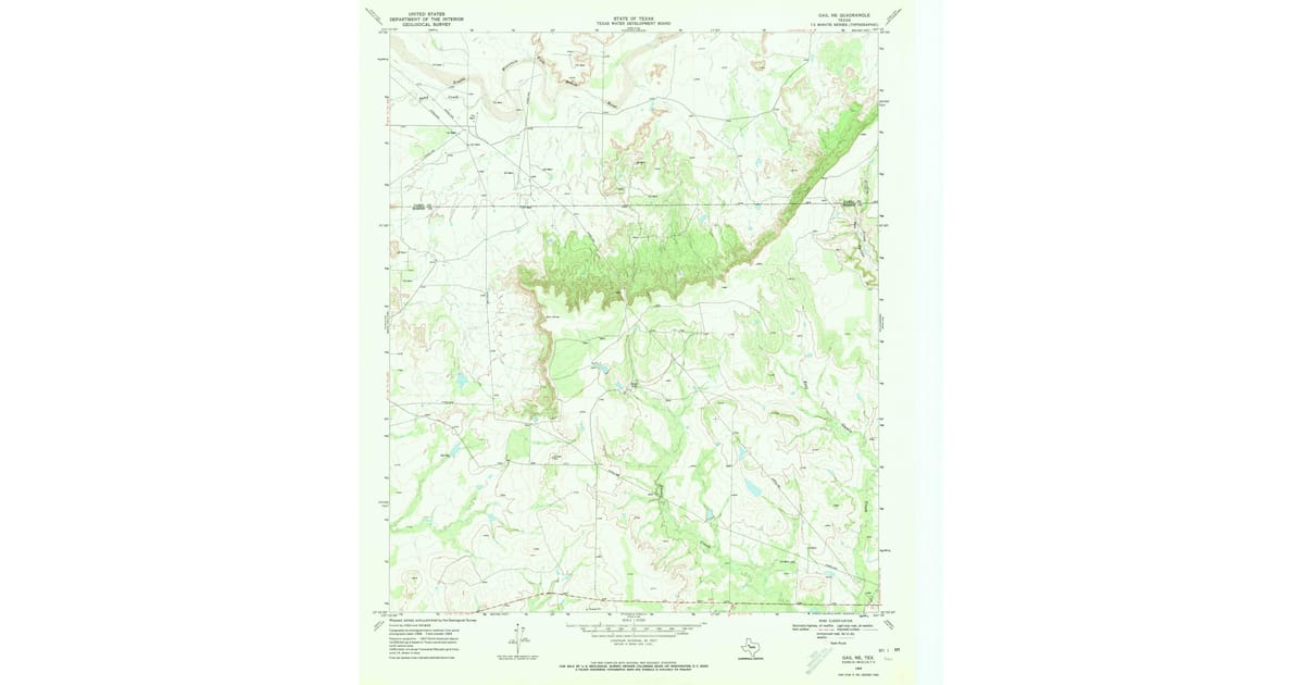 1969 Map of Gail NE, Borden County, TX — High-Res | Pastmaps