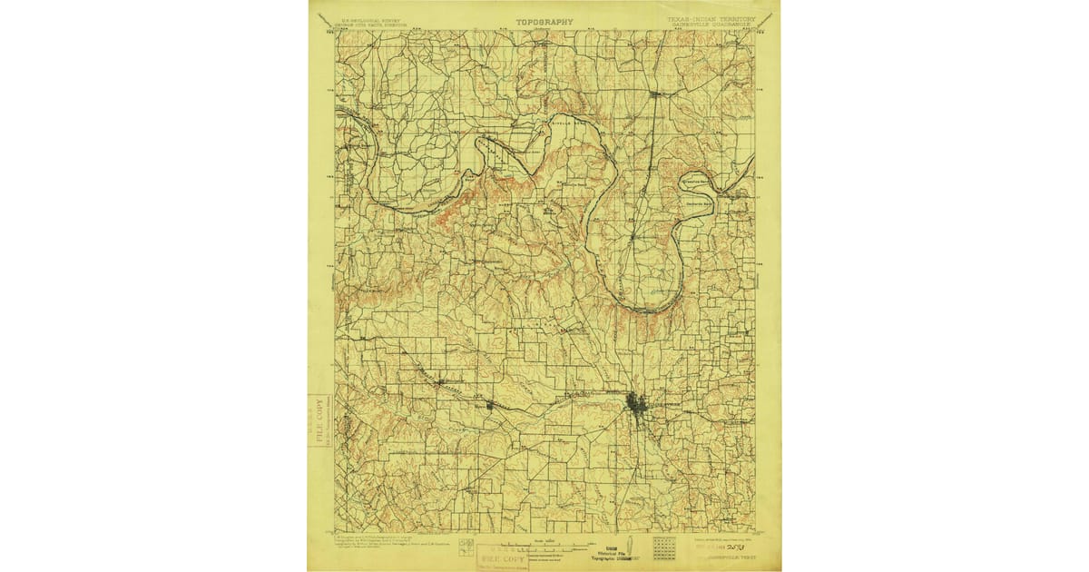 1902 Map of Gainesville, TX — High-Res, 1914 Print | Pastmaps