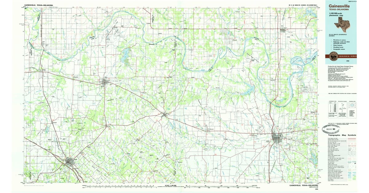 1980s Maps of Gainesville, TX | Pastmaps