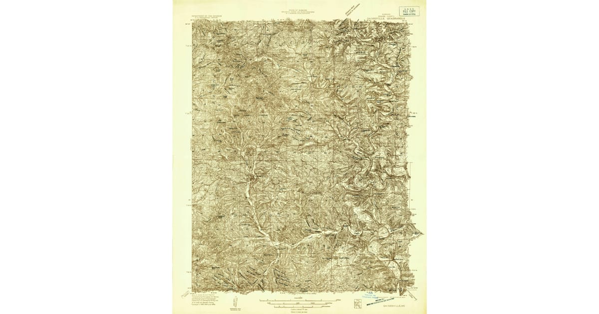 1930s Maps of Ozark County, MO | Pastmaps