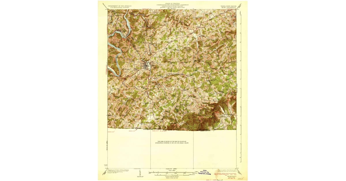 1933 Map of Galax, Carroll County, VA — High-Res | Pastmaps