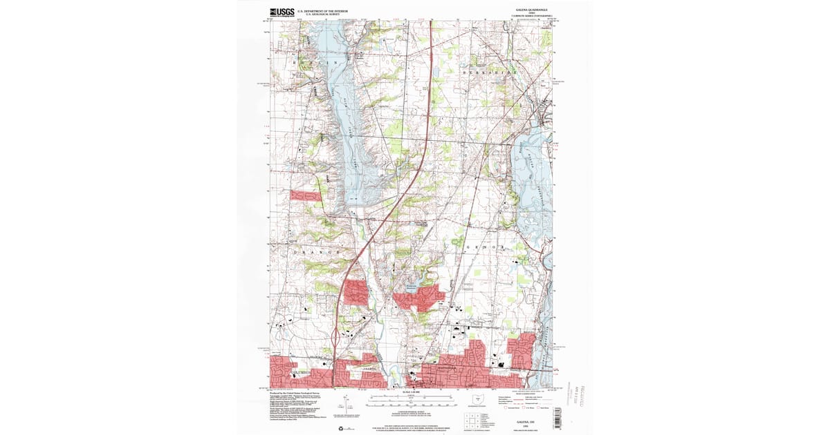 1995 Map of Galena, OH — High-Res | Pastmaps