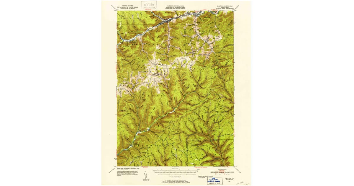 Old Maps of Galeton, PA for Genealogy | Pastmaps