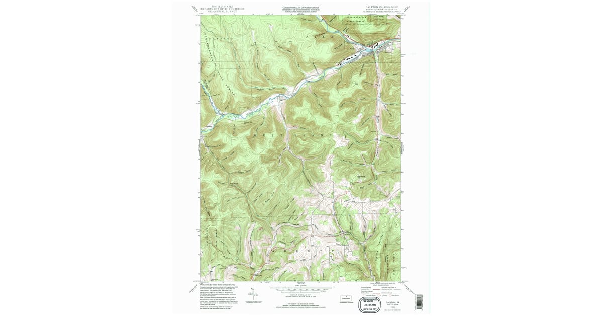 1990s Maps of Galeton, PA | Pastmaps