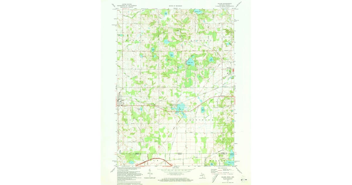 1971 Map of Galien, MI — High-Res | Pastmaps