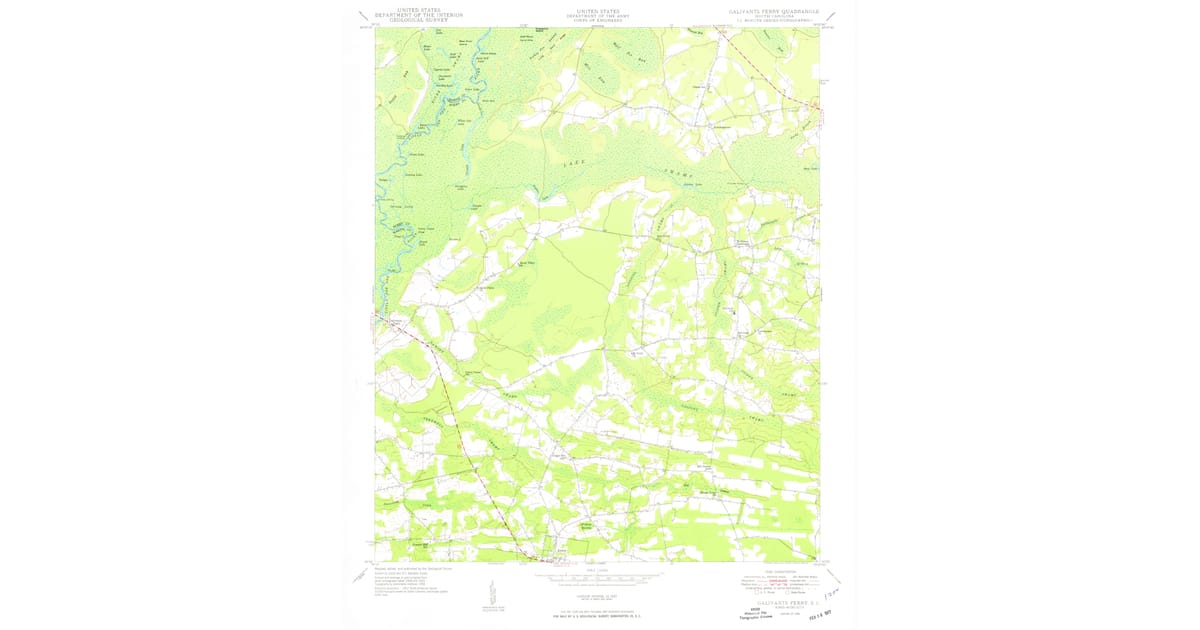 1950 Map of Galivants Ferry, Horry County, SC — High-Res, 1950 Print #2 ...