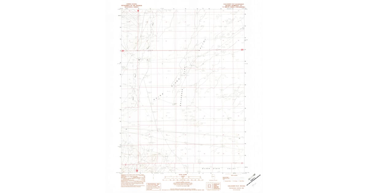 1982 Map of Gallagher Flat, Humboldt County, NV — High-Res | Pastmaps