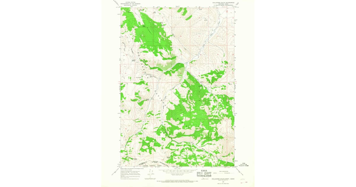 1965 Map of Gallagher Gulch, Beaverhead County, MT — High-Res | Pastmaps