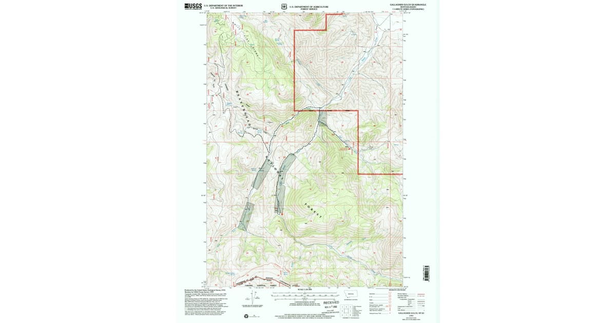 1997 Map of Gallagher Gulch, Beaverhead County, MT — High-Res | Pastmaps