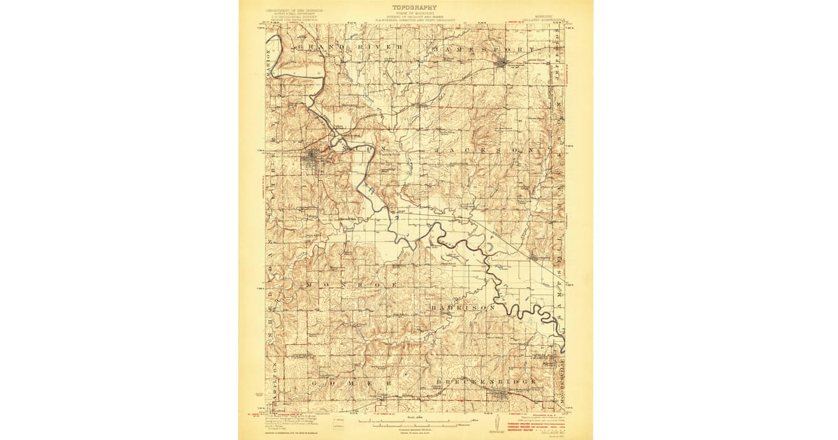 Old Maps of Grand River Hutterite Colony, MO | Pastmaps