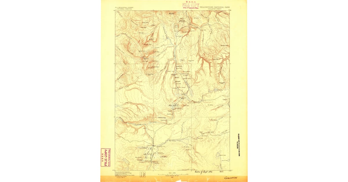 1885 Map of Gallatin, Park County, WY — High-Res, 1886 Print | Pastmaps