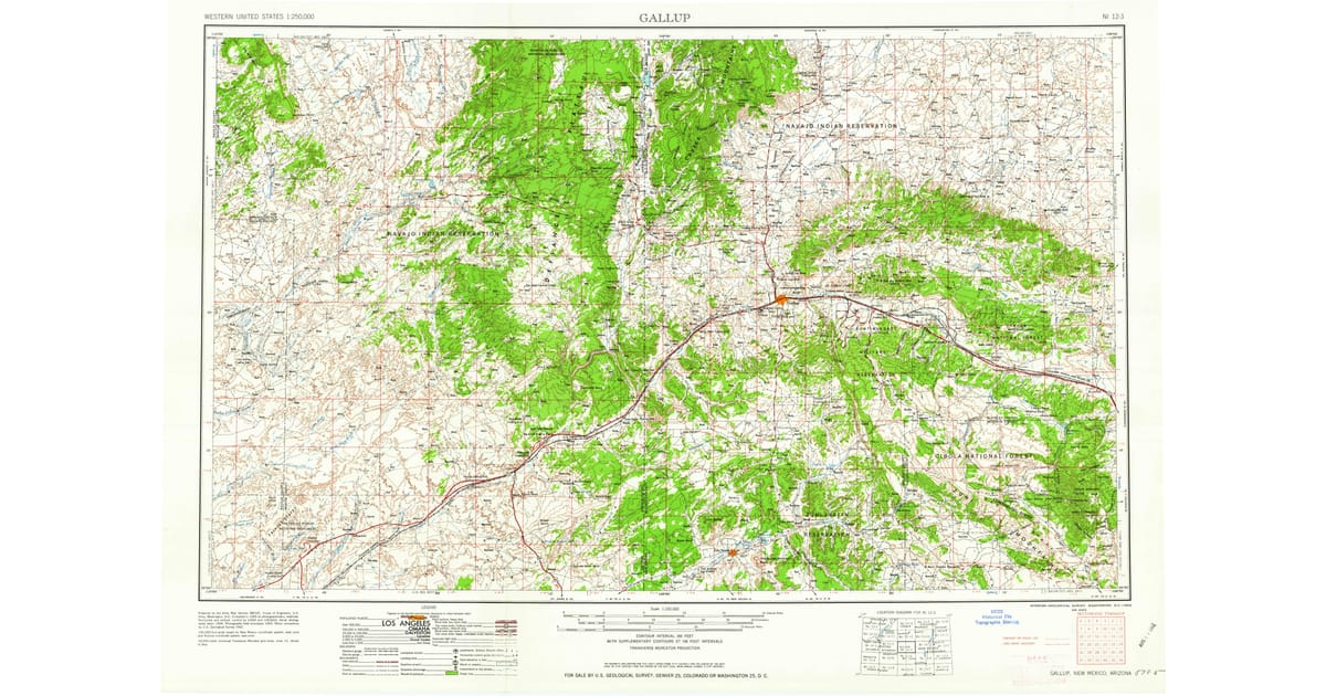 1962 Map of Gallup, NM — High-Res | Pastmaps