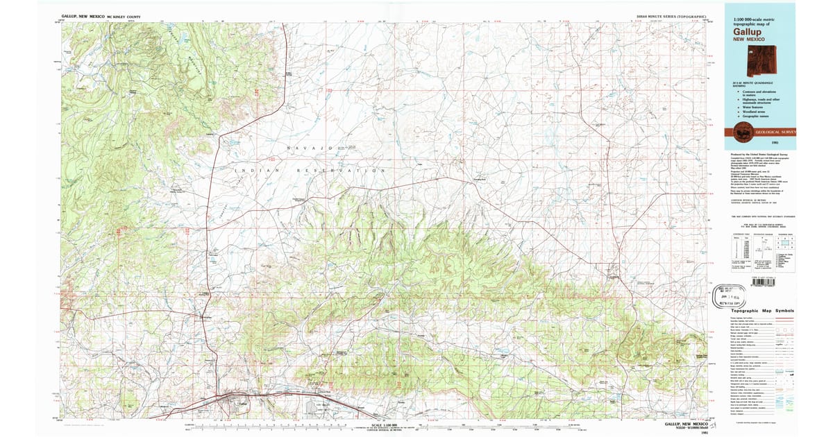 1980s Maps of Tohatchi, Fort Defiance Agency | Pastmaps