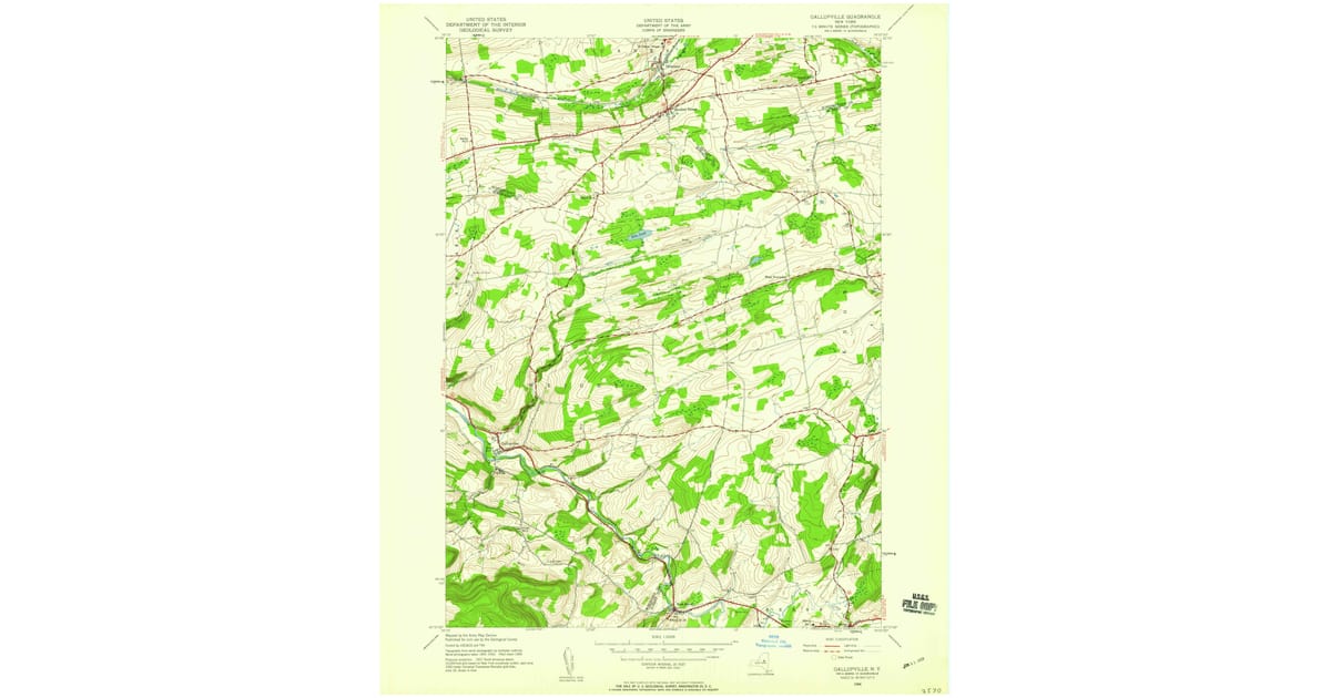 1944 Map of Gallupville, Schoharie County, NY — High-Res | Pastmaps