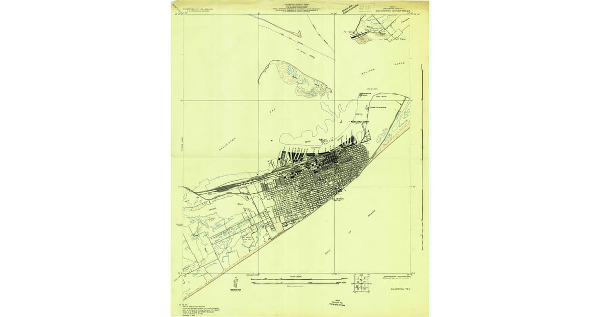 1930s Maps of Galveston County, TX | Pastmaps