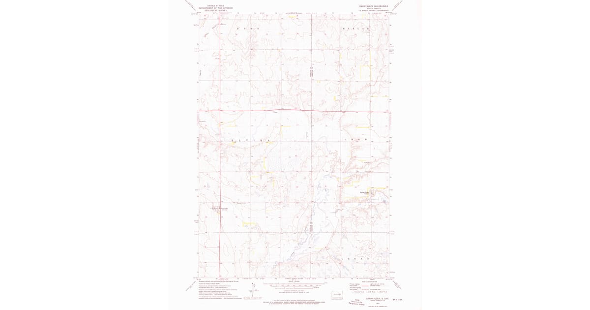 1973 Map of Gannvalley, Buffalo County, SD — High-Res | Pastmaps