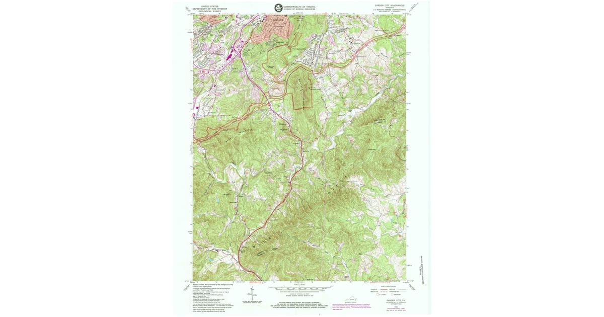 1980s Maps of Southern Hills, Roanoke | Pastmaps