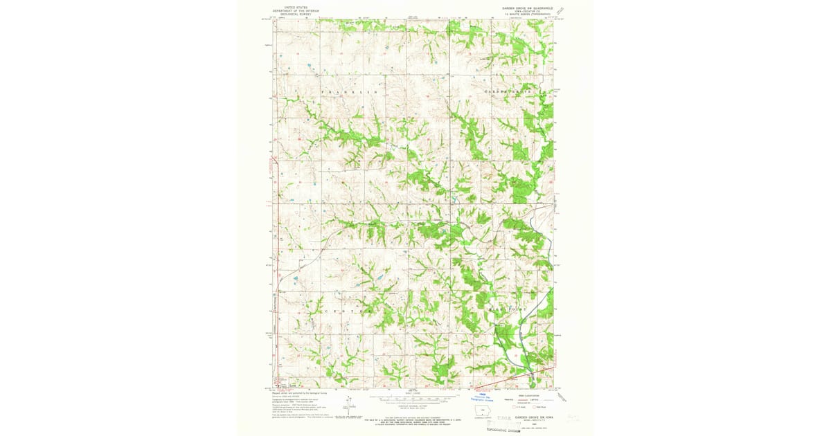 1965 Map of Garden Grove SW, Decatur County, IA — High-Res | Pastmaps