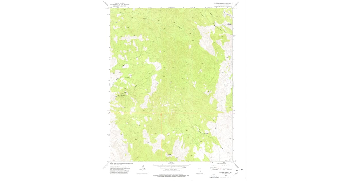 1973 Map of Garden Spring, Lincoln County, NV — High-Res | Pastmaps