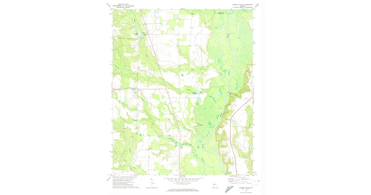 1971 Map of Garden Valley, Macon County, GA — High-Res | Pastmaps