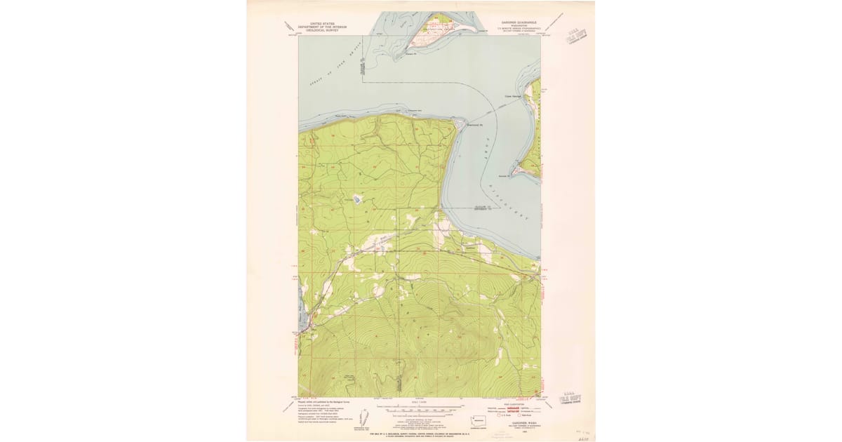 1953 Map of Gardiner, Clallam County, WA — High-Res | Pastmaps