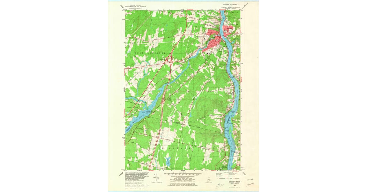 1980s Maps of Pittston, ME | Pastmaps