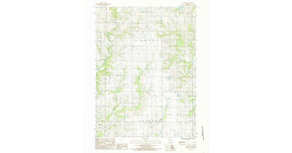 1984 Map of Gardner, Harrison County, MO — High-Res | Pastmaps