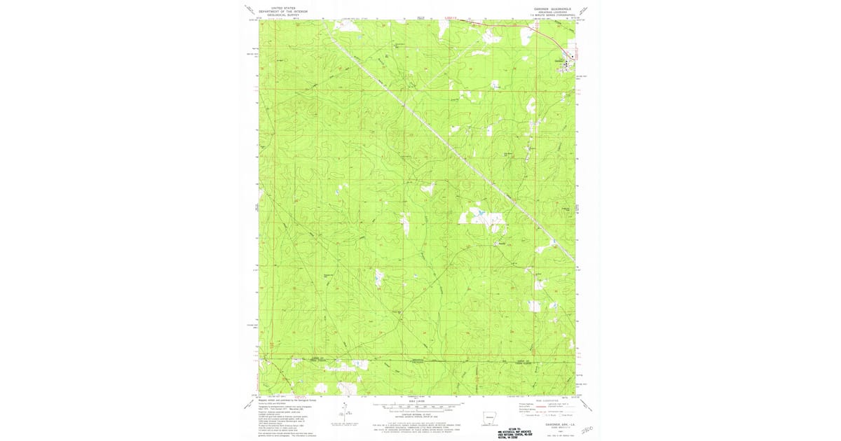 1981 Map of Gardner, Union County, AR — High-Res | Pastmaps