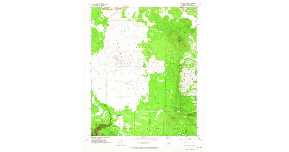 1963 Map of Garland Prairie, Coconino County, AZ — High-Res | Pastmaps