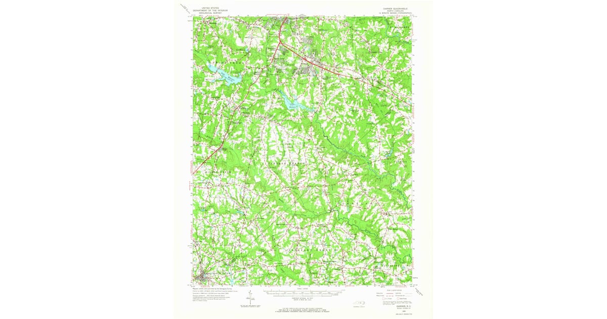 1964 Map of Garner, NC — High-Res | Pastmaps