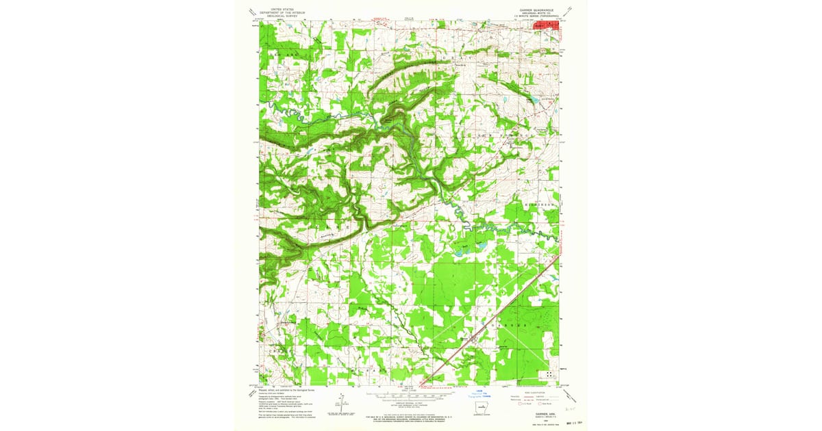 1963 Map of Garner, AR — High-Res | Pastmaps