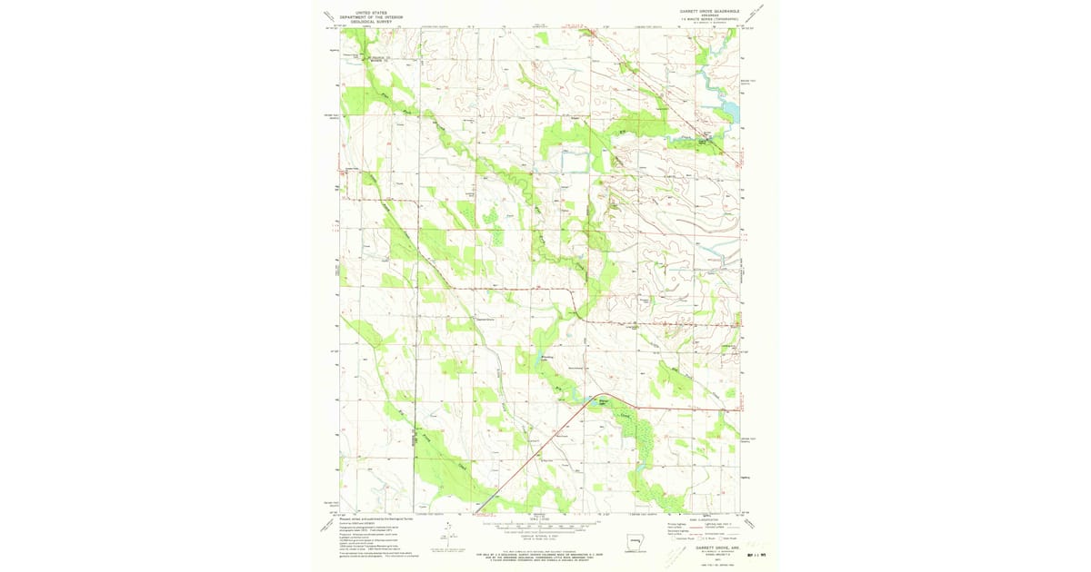 1971 Map of Garrett Grove, Lee County, AR — High-Res | Pastmaps