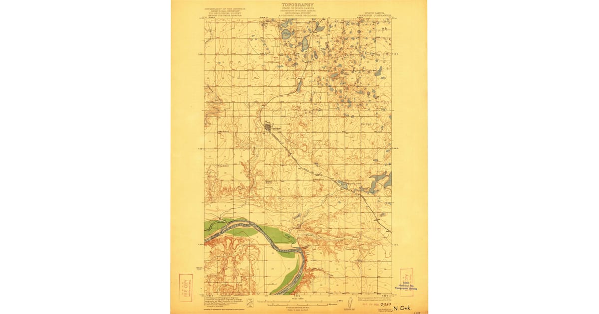 1922 Map of Garrison, ND — High-Res | Pastmaps
