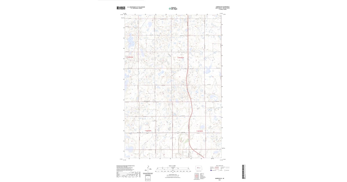 2024 Map of Garrison NE, McLean County, ND — High-Res | Pastmaps