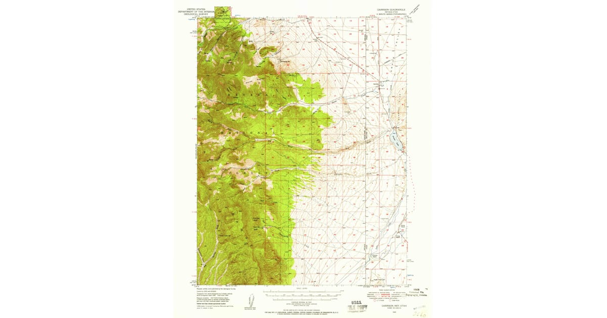 1949 Map of Garrison, White Pine County, NV — High-Res | Pastmaps