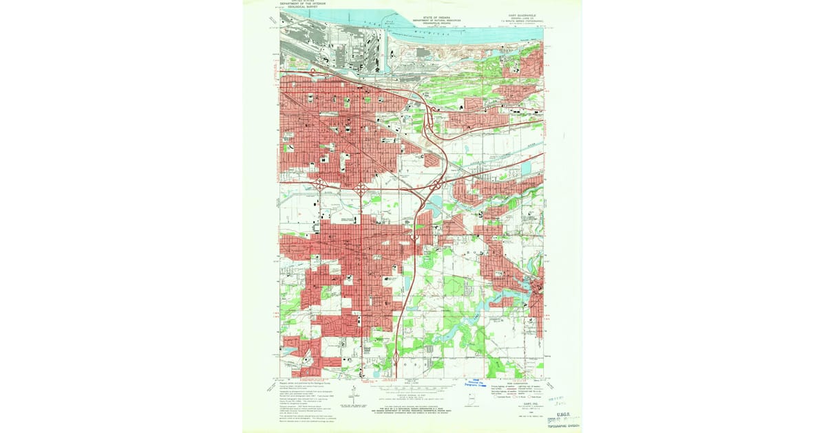 1968 Map of Gary, IN — High-Res | Pastmaps