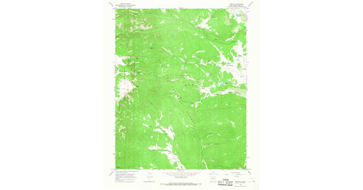1965 Map of Gascon, Mora County, NM — High-Res | Pastmaps