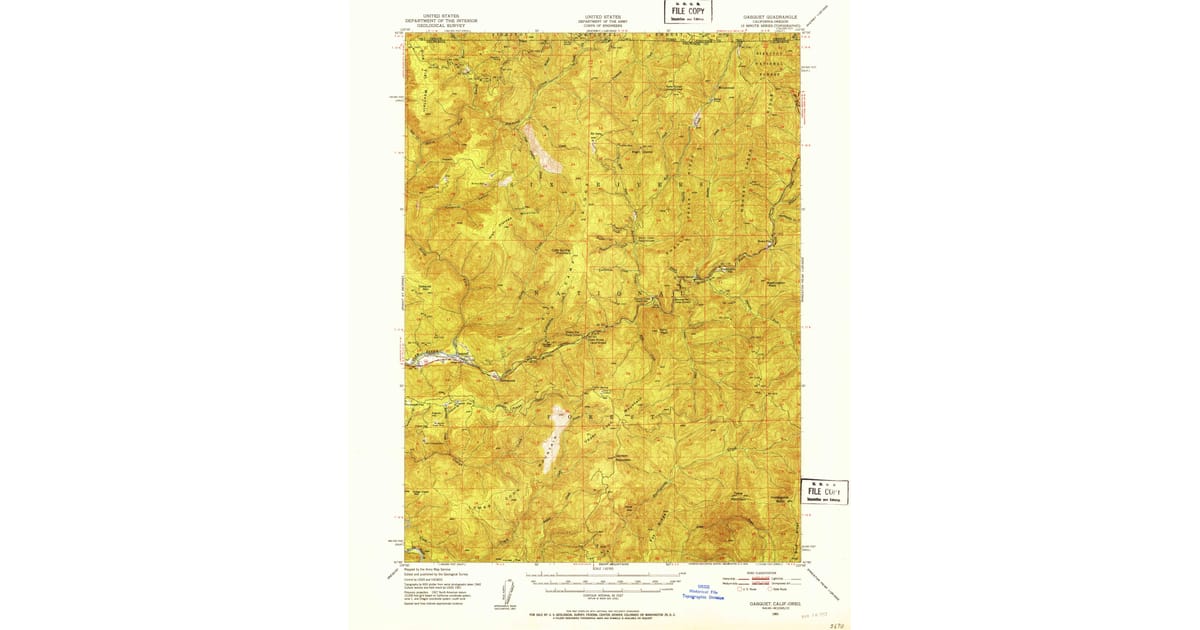 1951 Map of Gasquet, CA — High-Res | Pastmaps