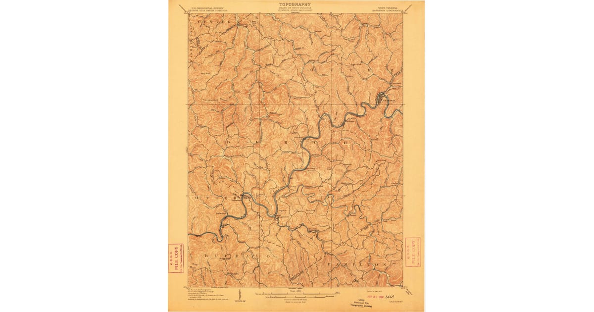 1910 Map of Gassaway, WV — High-Res | Pastmaps