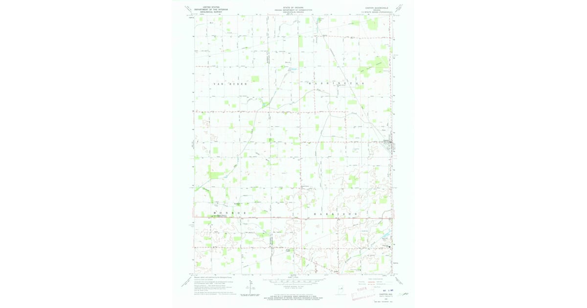 1960 Map of Gaston, IN — High-Res | Pastmaps