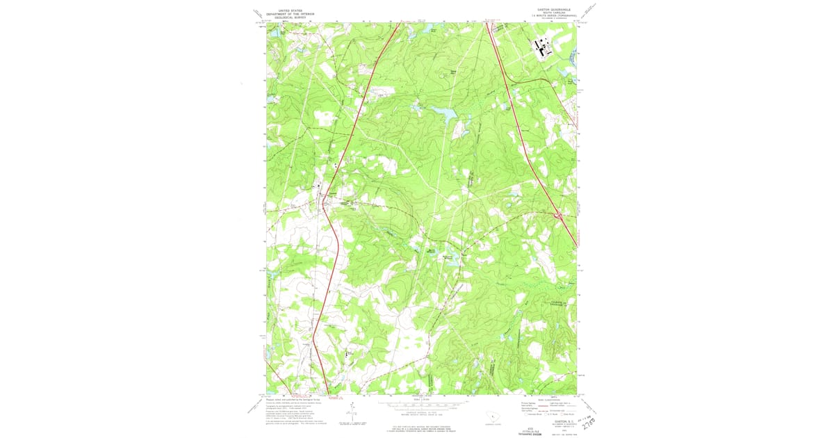 1972 Map of Gaston, SC — High-Res | Pastmaps