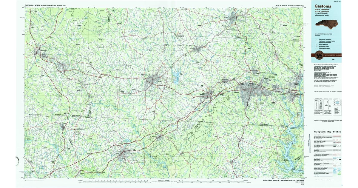 1980s Maps of White Plains, NC | Pastmaps