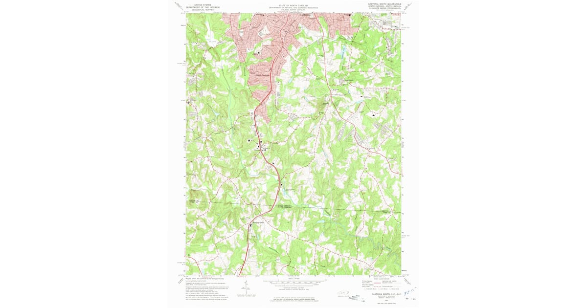 1970s Maps of Clover, SC | Pastmaps