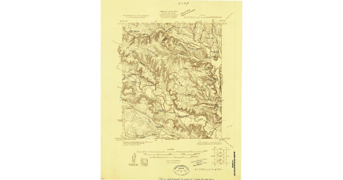 1900s (20th Century) Maps of Coryell County, TX | Pastmaps