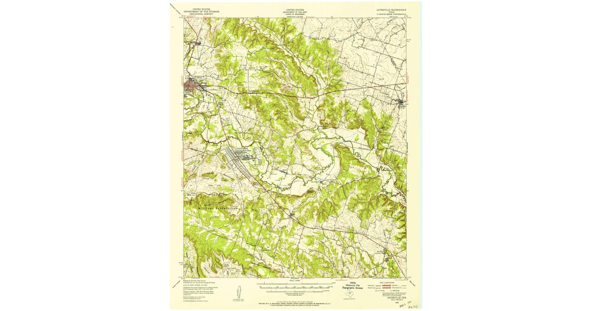 1950s Maps of Bell County, TX | Pastmaps