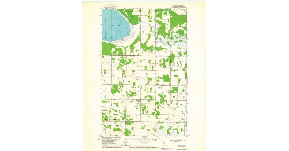 1962 Map of Gatzke, Marshall County, MN — High-Res | Pastmaps