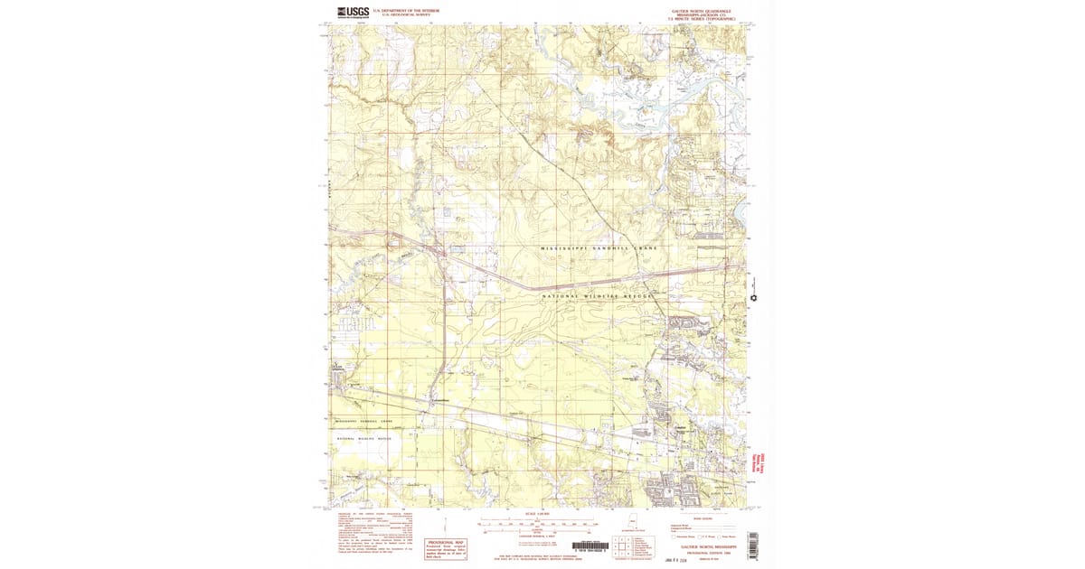 1982 Map of Gautier North, Jackson County, MS — High-Res | Pastmaps