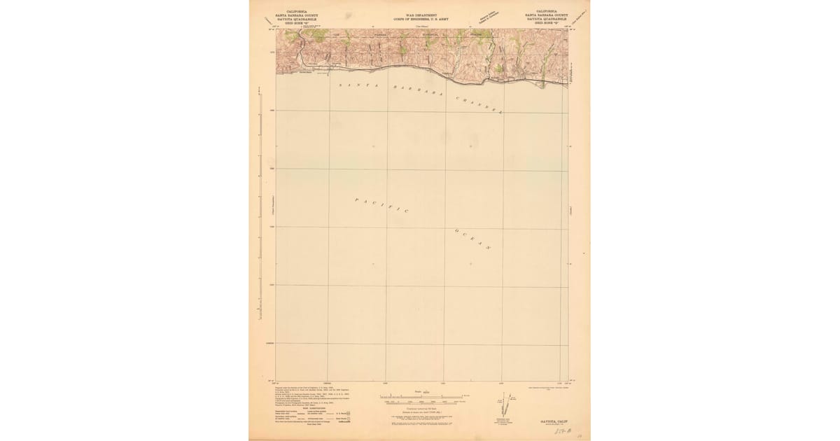 Old Maps of Gaviota, CA for Genealogy | Pastmaps